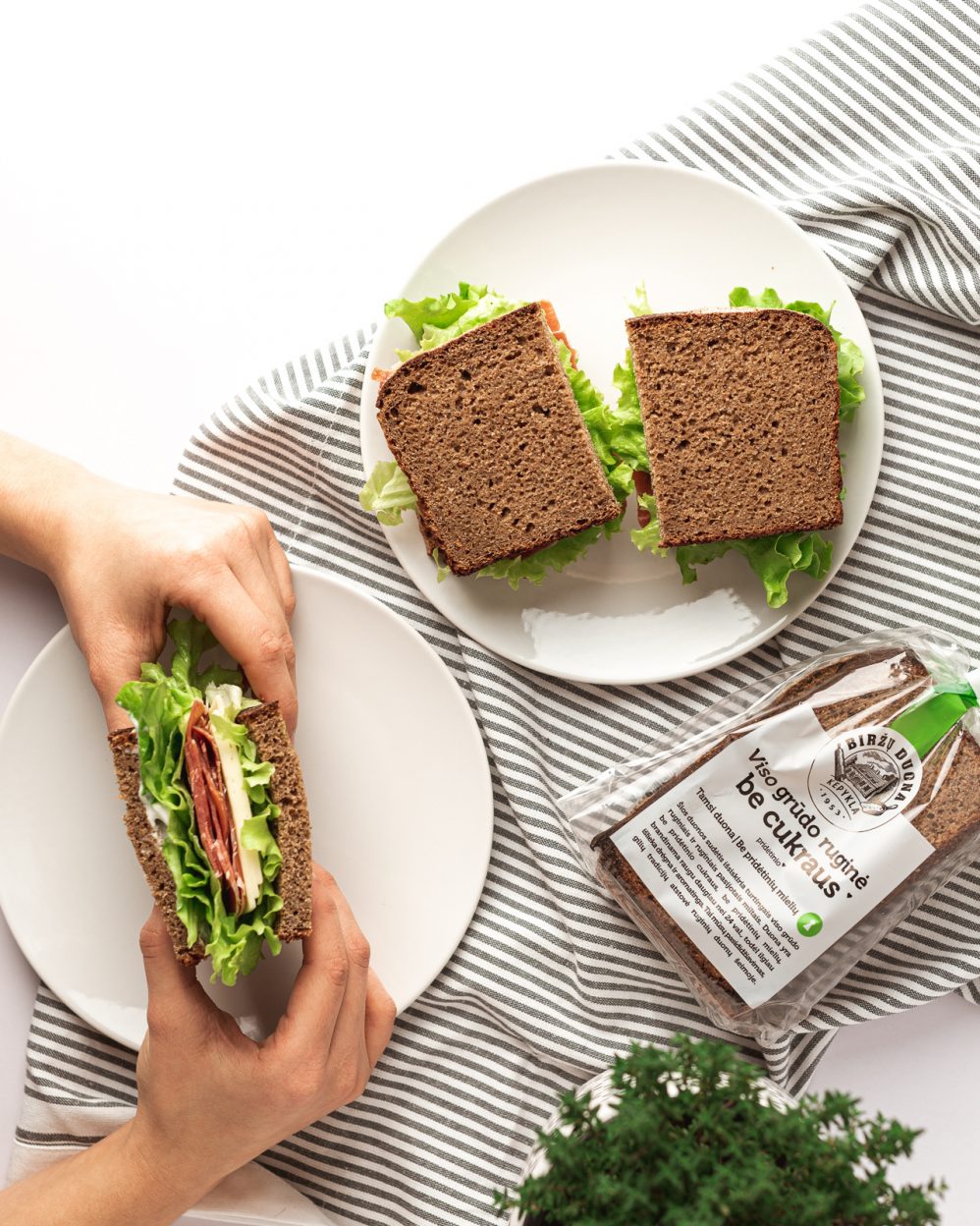 „Becukrė“ visų grūdo dalių ruginė be pridėtinio cukraus - Biržų duona